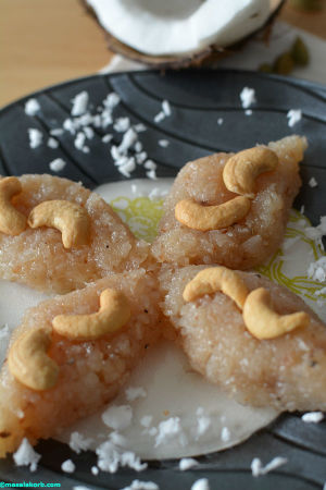 Coconut Burfi - Masalakorb