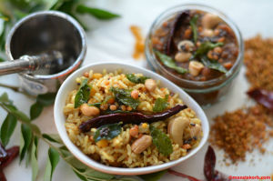 Tamarind Rice Puliyodharai Recipe | Pulikachal Recipe-Masalakorb