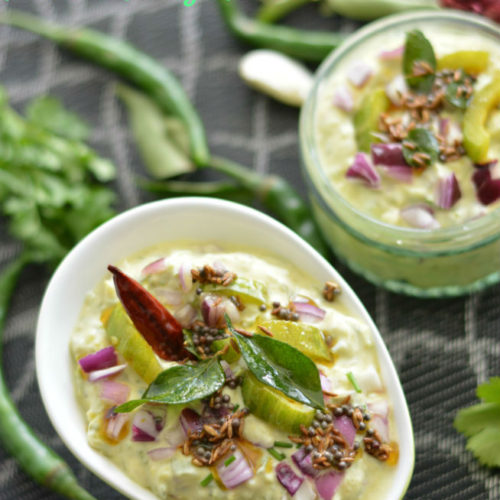 Snake Gourd Curd Chutney or Potlakai Perugu Pachadi - Masalakorb