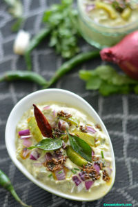 Snake Gourd Curd Chutney or Potlakai Perugu Pachadi - Masalakorb