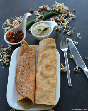 Mixed Sprouts Dosa Using Idli Dosa Batter - Masalakorb