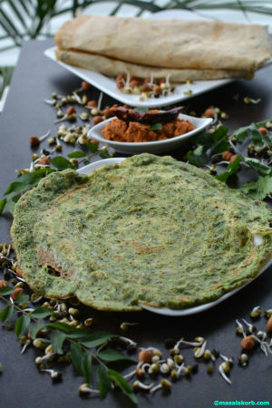 Mixed Sprouts Dosa Using Idli Dosa Batter - Masalakorb
