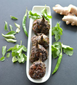 Stuffed Indian Eggplant or Gutti Vankaya - Masalakorb
