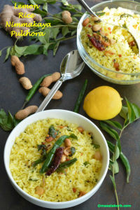 Lemon Rice Nimmakaya Pulihora - Masalakorb