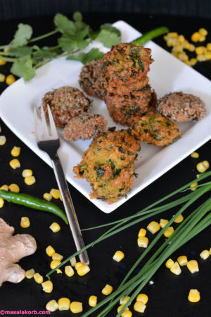 Sweet Corn Oats Masala Vada - Masalakorb