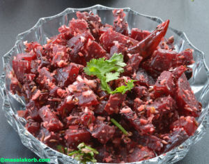 Beetroot Stir Fry Or Beetroot Poriyal - Masalakorb