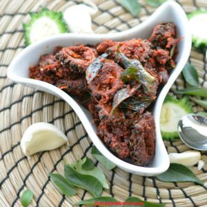 Bitter Gourd Chilli Garlic or Kakarakaya karam - Masalakorb