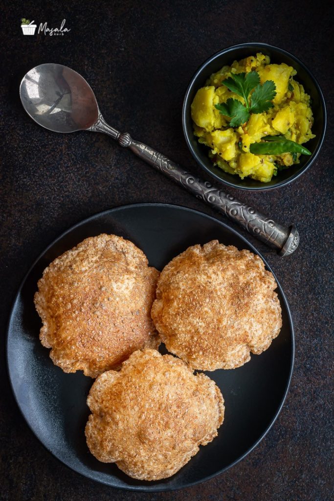 How to make Puffy Poori | Indian Puri Recipe - Masalakorb
