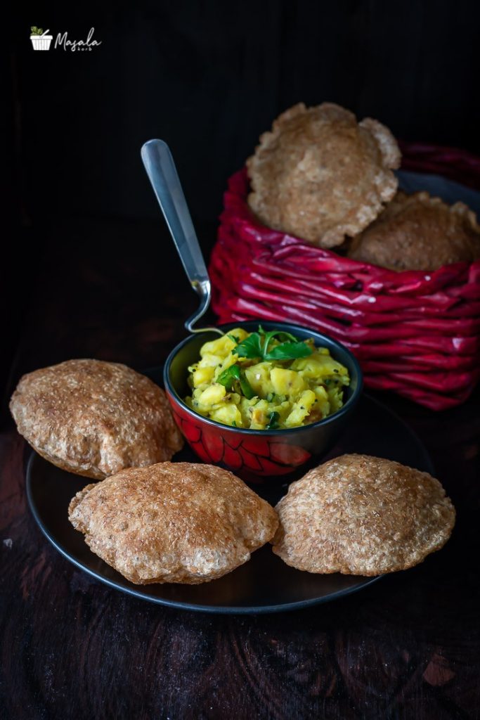 How to make Puffy Poori | Indian Puri Recipe - Masalakorb