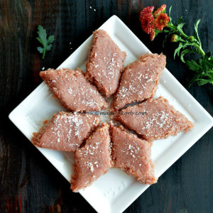 Strawberry Coconut Burfi | Strawberry Fudge - Masalakorb