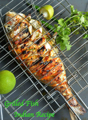 Grilled Fish Indian Recipe |Spicy Grilled Fish Masala -Masalakorb