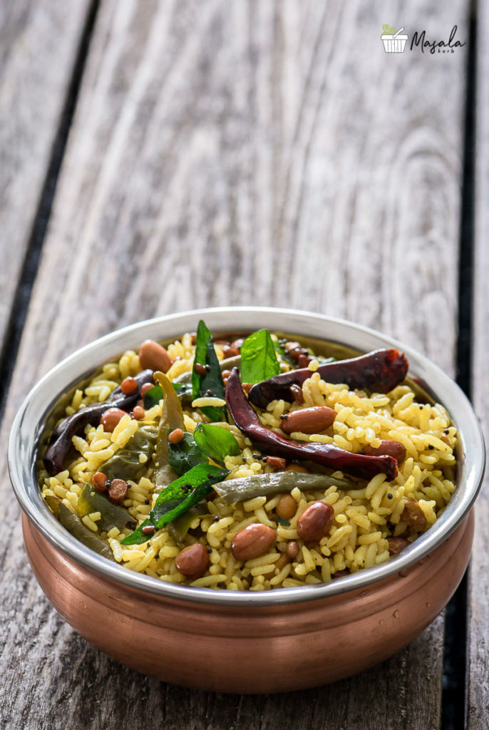 Pulihora Recipe Andhra Style | South Indian Tamarind Rice - Masalakorb