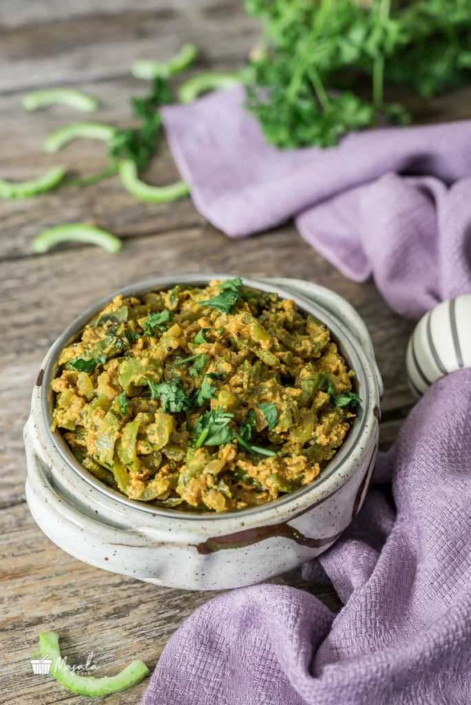 Snake Gourd Curry Recipe Andhra Style| Potlakaya Palu Kura -Masalakorb