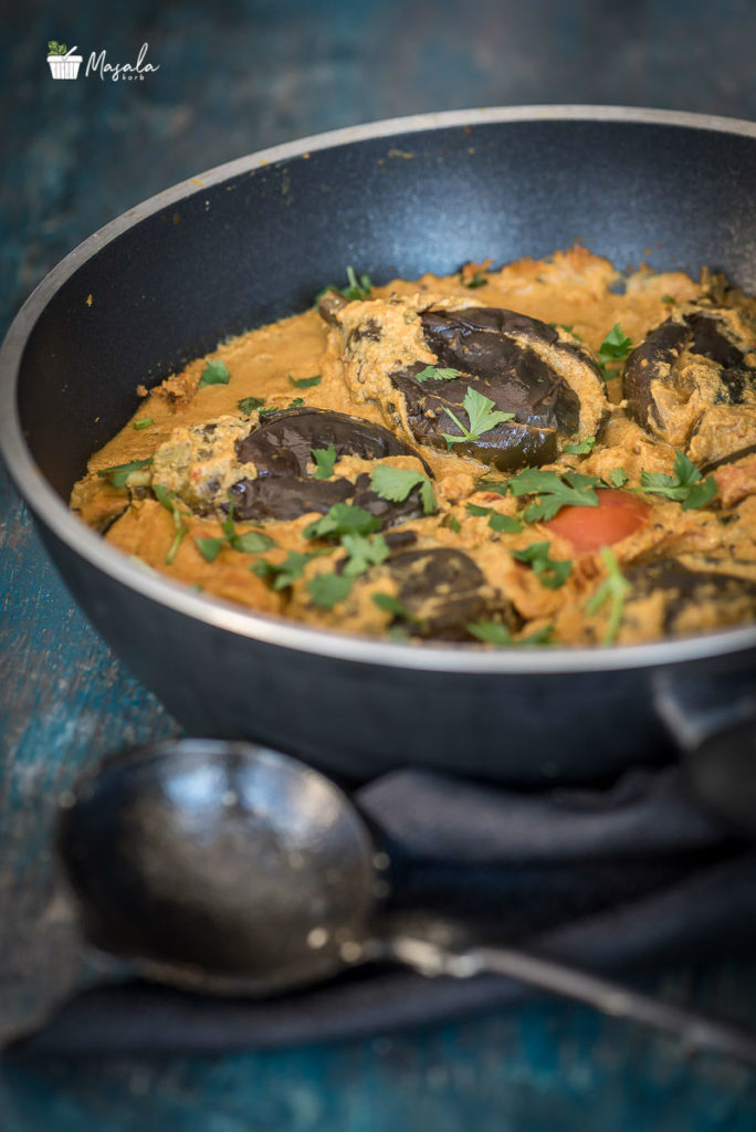 Bagara Baingan Hyderabadi Style | Eggplant Masala Curry - Masalakorb