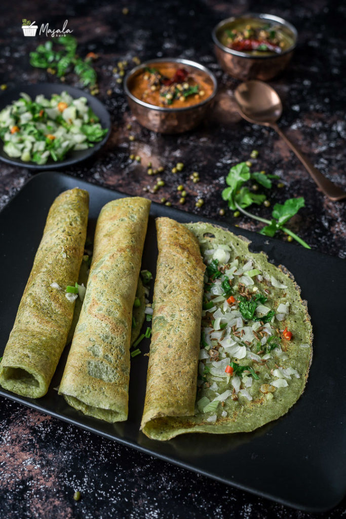 Pesarattu Preparation | Instant Moong Dal Dosa Recipe - Masalakorb