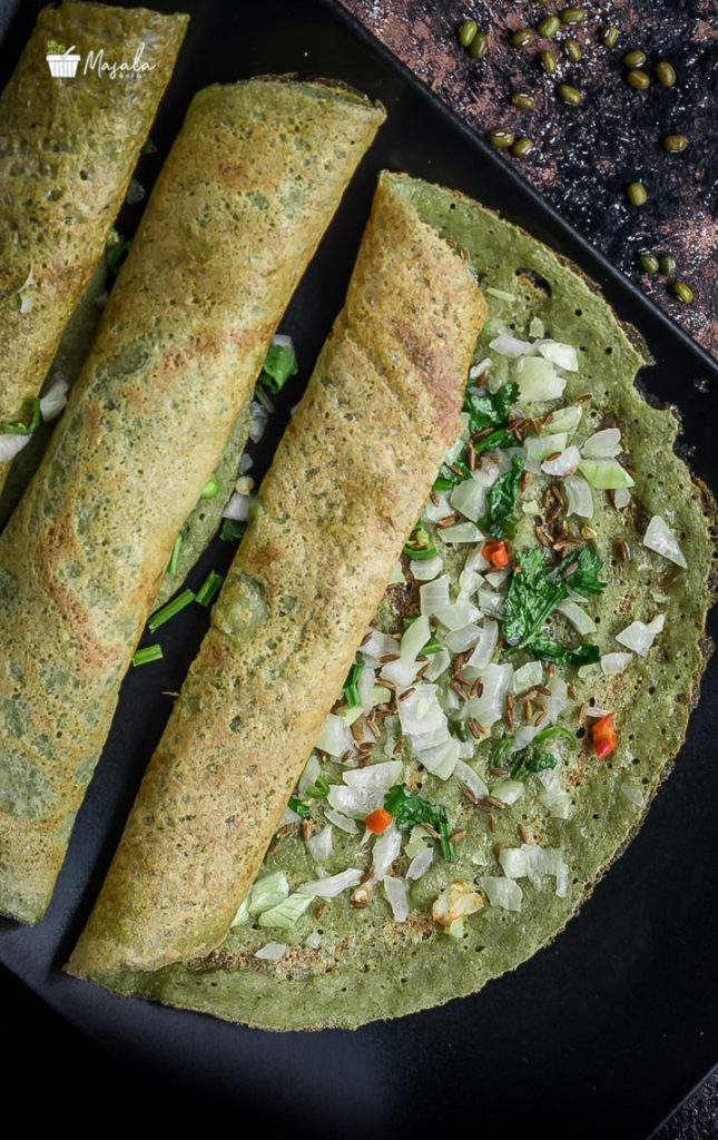 Pesarattu Preparation | Instant Moong Dal Dosa Recipe - Masalakorb