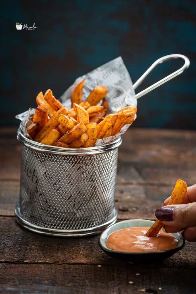 Crispy Masala French Fries From Scratch |Spicy French Fries -Masalakorb
