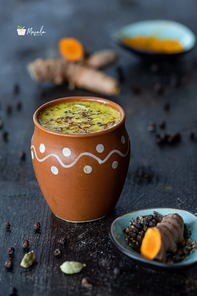 Golden Turmeric Milk Recipe |Masala Haldi Doodh(Haldi Milk) -Masalakorb