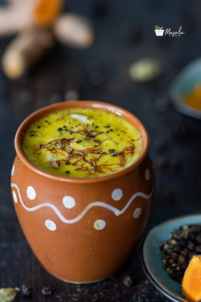 Golden Turmeric Milk Recipe |Masala Haldi Doodh(Haldi Milk) -Masalakorb
